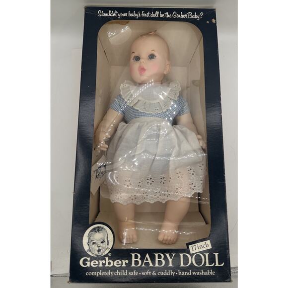 Gerber | Toys | Vintage 979 Gerber 17 Baby Doll Blue Gingham 5th ...
